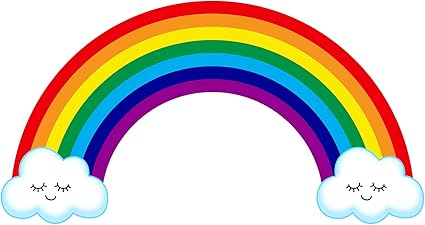 Harloon Set of 7 Pcs Jumbo Rainbow Cutout Cardboard Rainbow Decoration ...