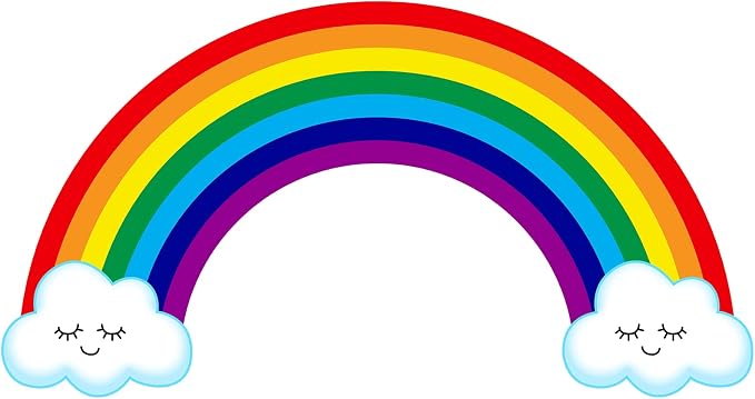 Harloon Set of 7 Pcs Jumbo Rainbow Cutout Cardboard Rainbow Decoration ...