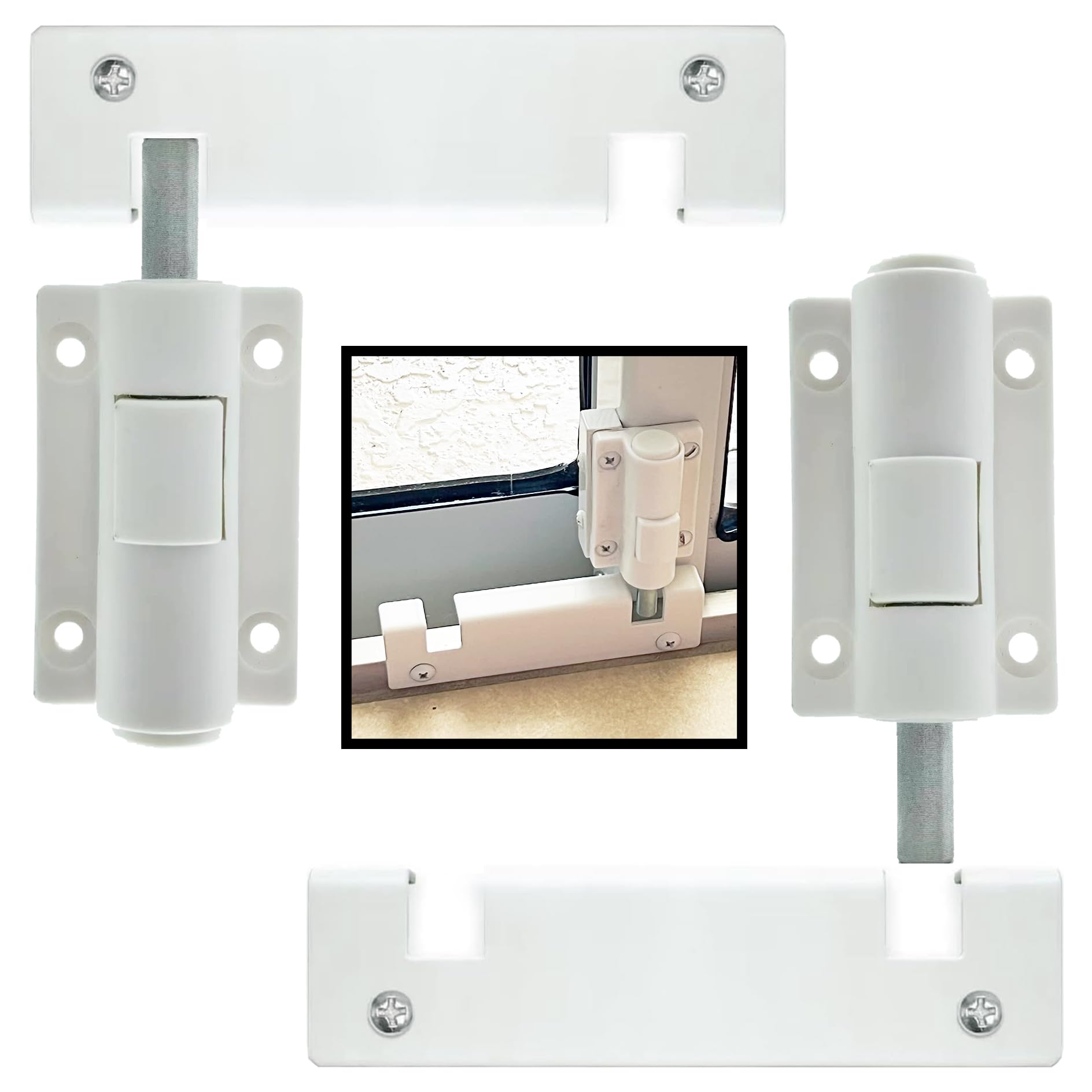 Amazon.com: 2 Pack Sliding Patio Door Foot Kick Lock, A Secondary ...