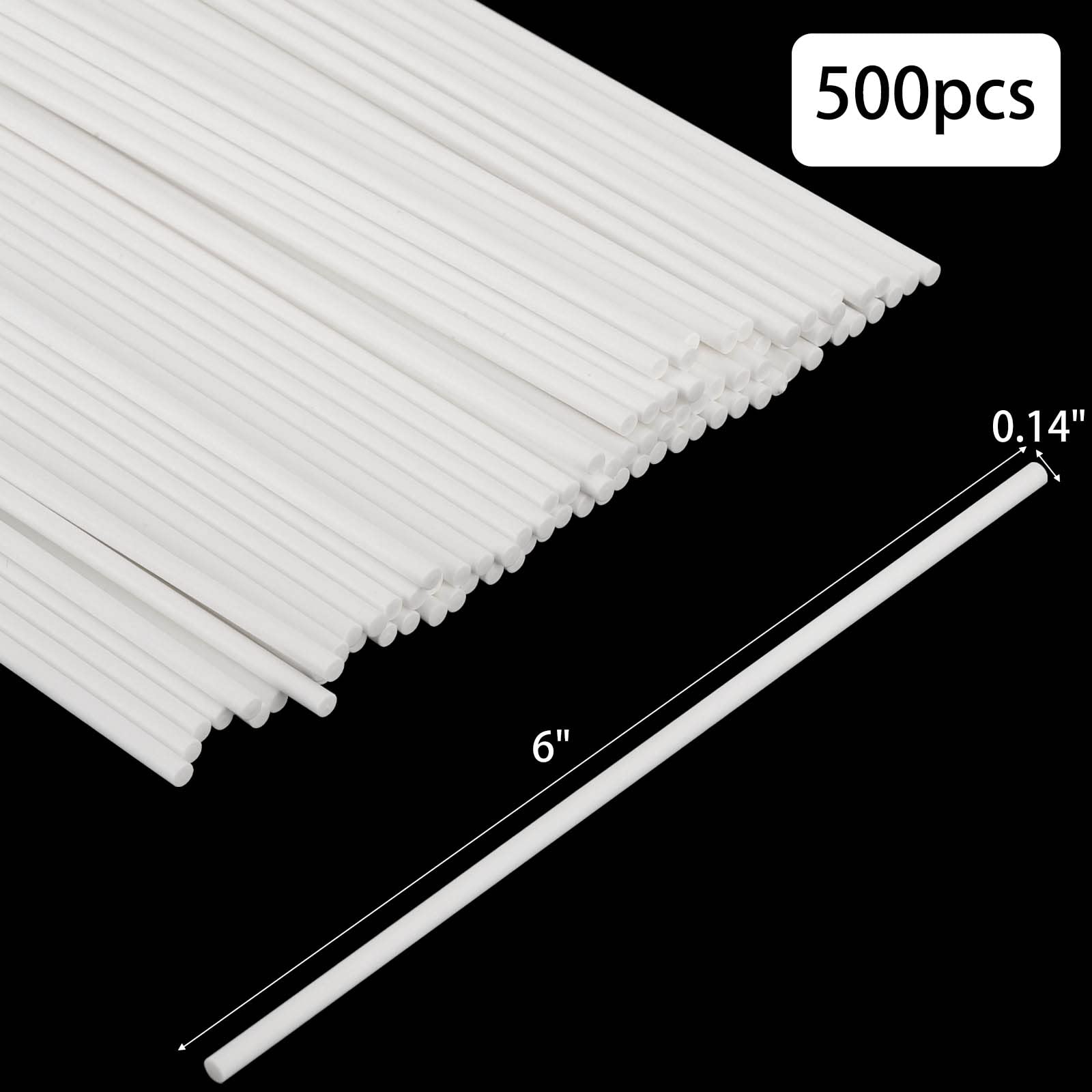 Snapklik.com : 500Pcs 6 Inch White Paper Lollipop Sticks, Paper Sucker ...