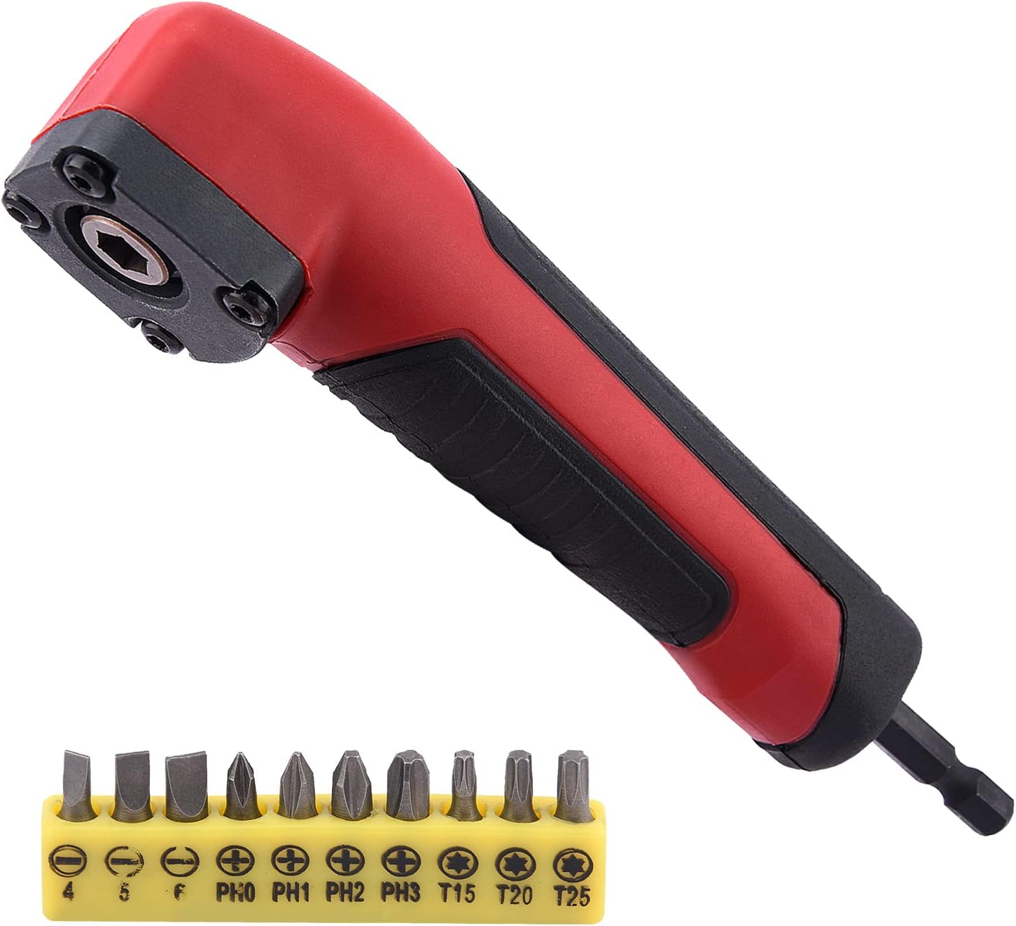 Right Angle Attachment with 10pcs Bits 90°degree Right Angle Drill ...