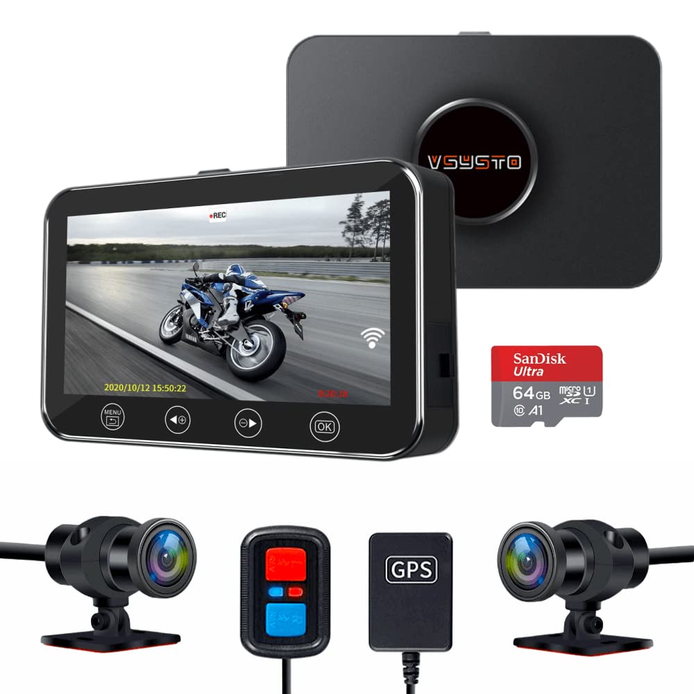 Buy VSYSTO F4.5X Motorcycle Dashboard Camera Recorder 4.5'' LCD ...