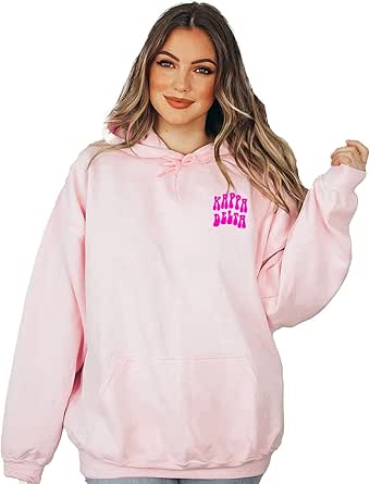 Amazon.com: Kappa Delta Retro Floral Pink Hoodie - Kappa Delta ...