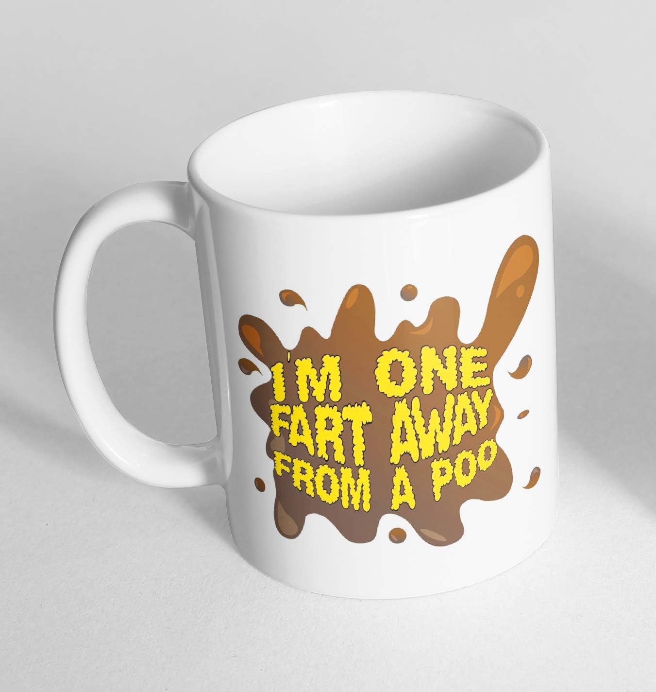 One Fart Away from A Poo Novelty Mug Cup Funny Gift Tea Coffee Present ...