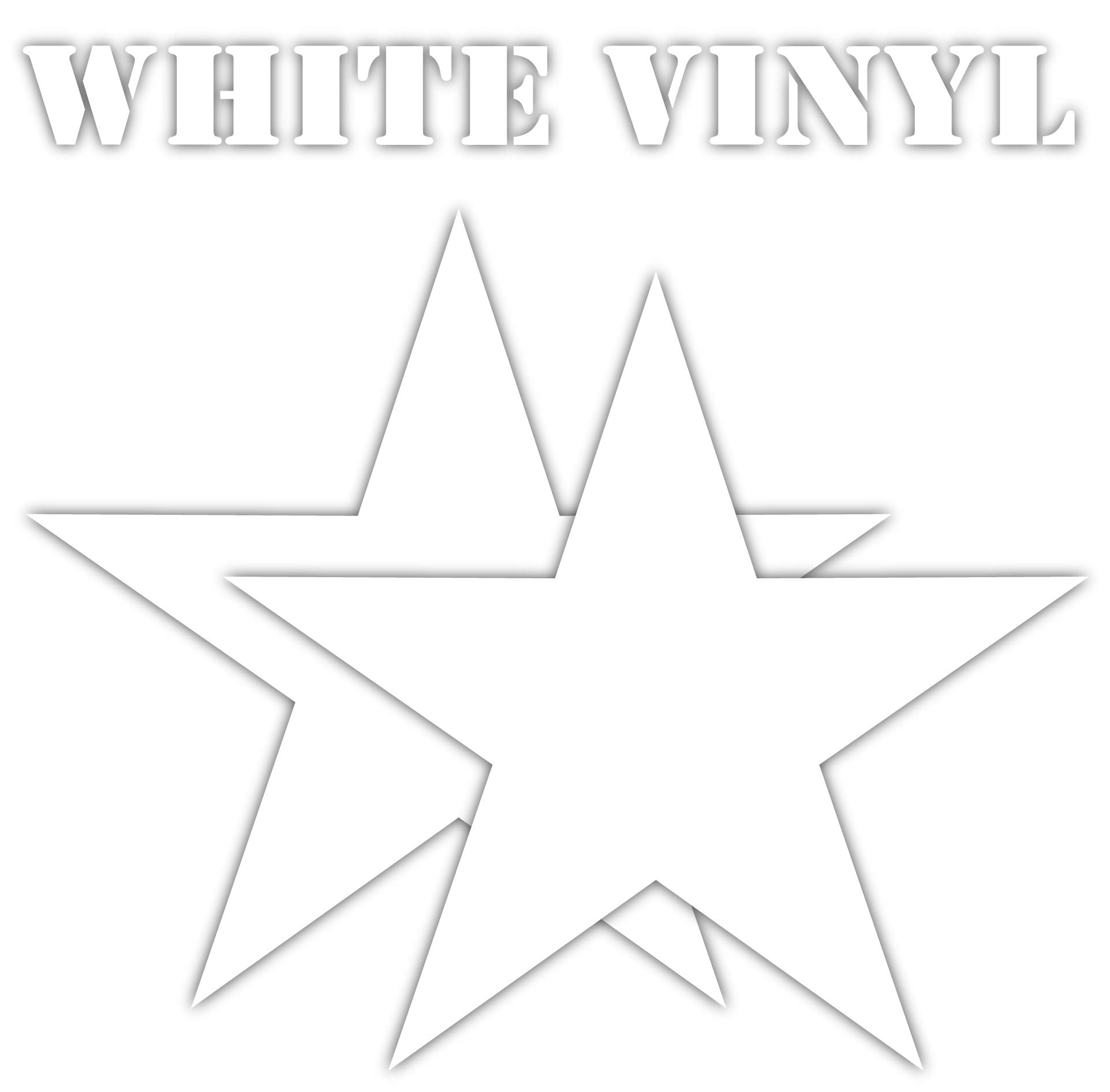 Amazon.com: (x2) White or Reflective Star Stickers | Star Shape Decals ...