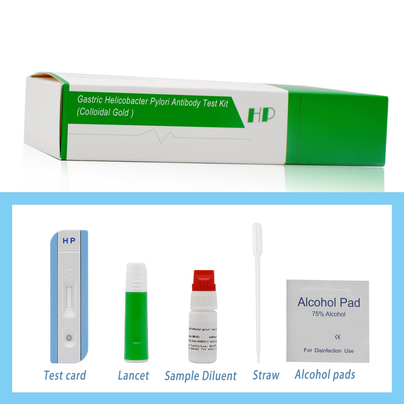 Buy 2 Test H Pylori Detection at Home Blood Test Helicobacter Pylori ...