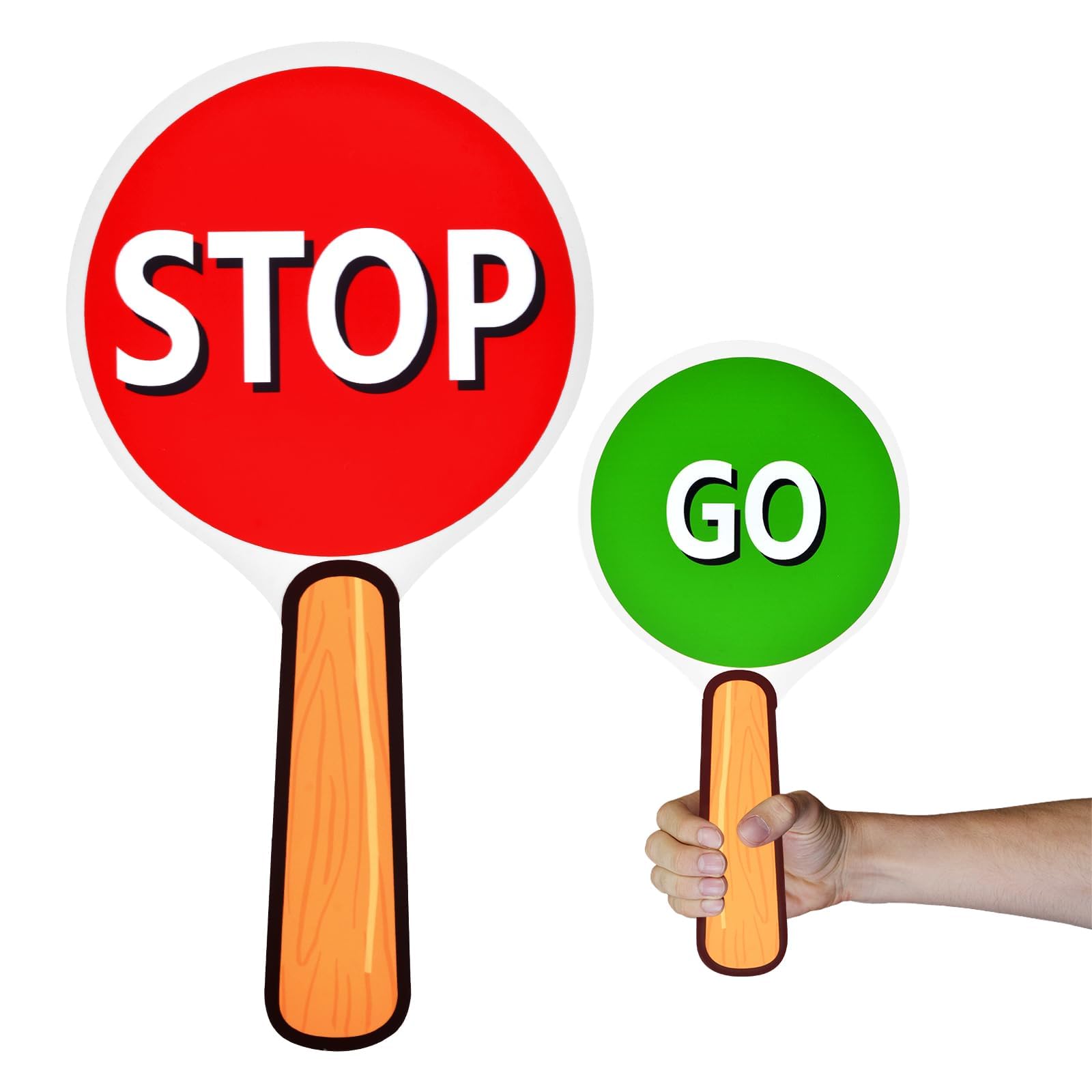 Buy Yuecda Sided Stop And Go Sign Traffic Paddle Traffic Light Party ...