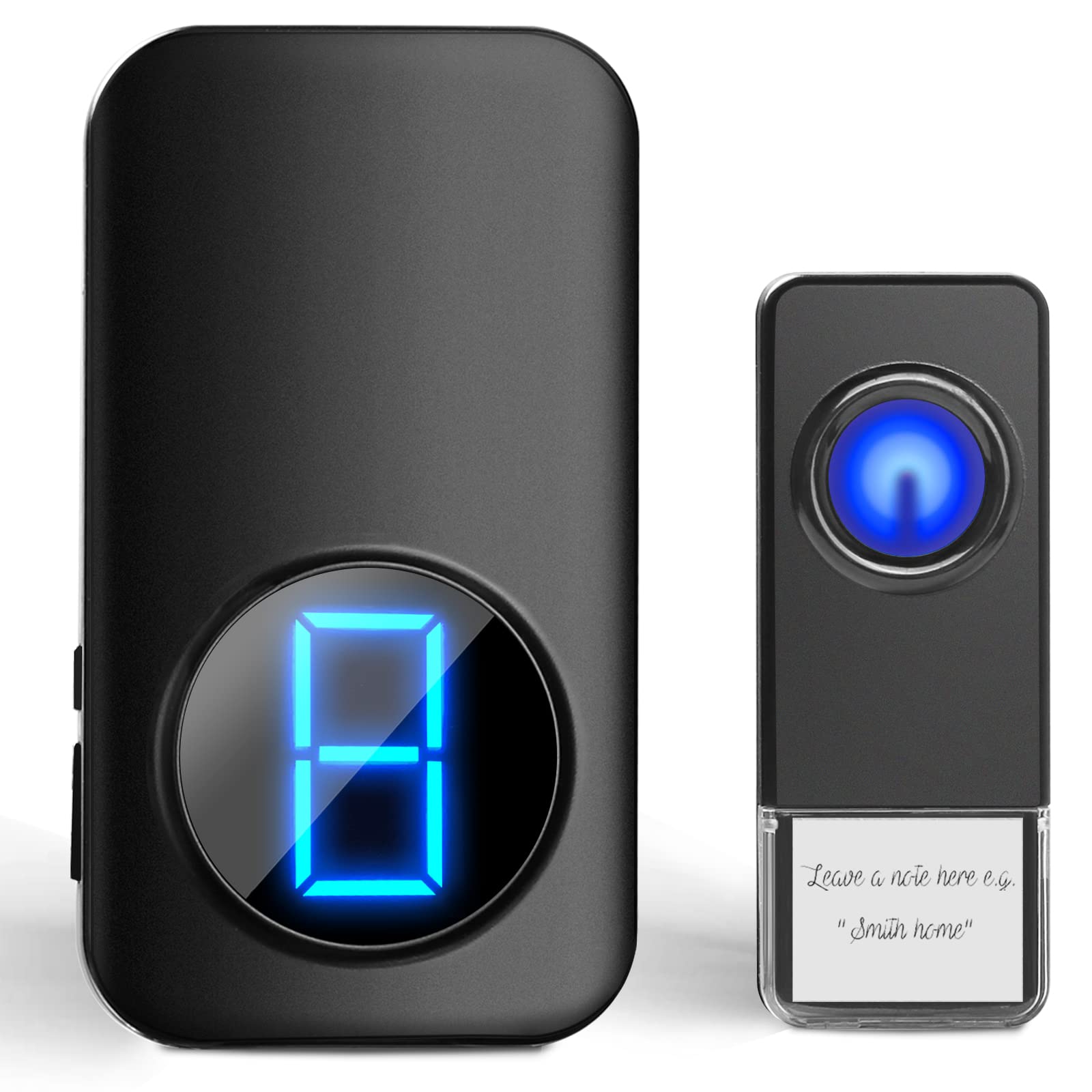 Buy Wireless Doorbell, PHYSEN Mini Door Bell Chimes Operating at over ...