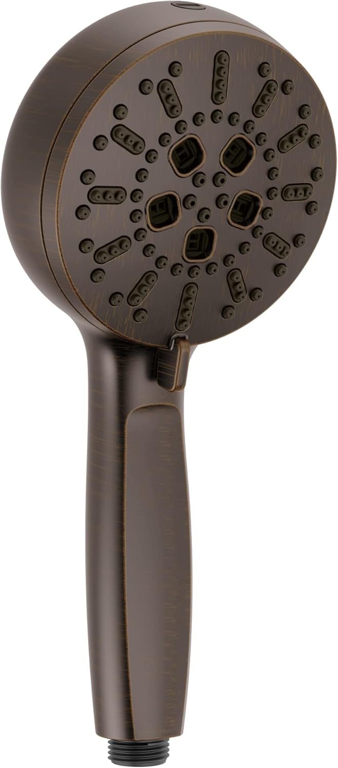 Delta 7-Setting Oil Rubbed Bronze Wall-Mount Handheld Shower Head with ...