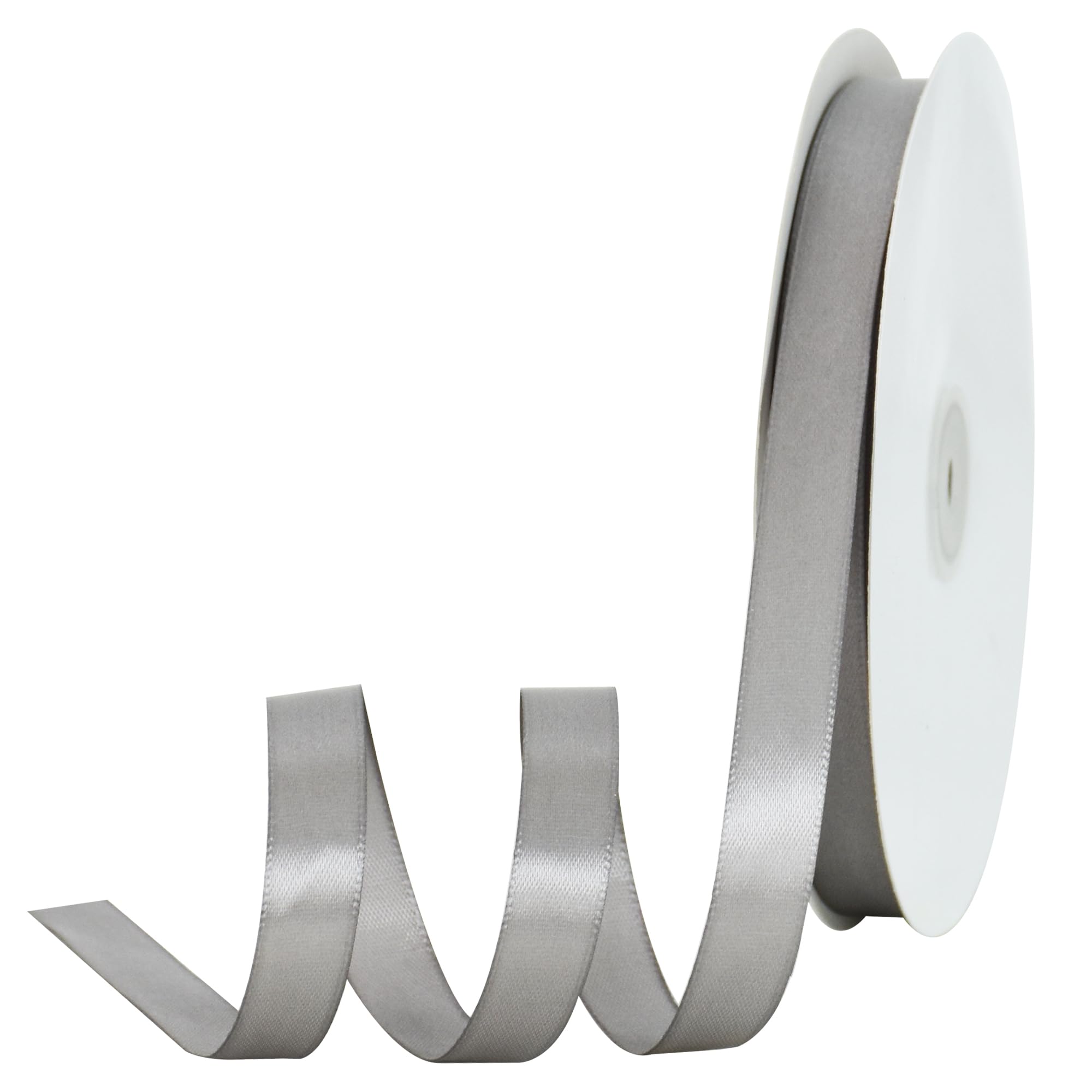 Amazon.com: TONIFUL 5/8 Inch x 100yds Silver Satin Ribbon Thin Solid ...