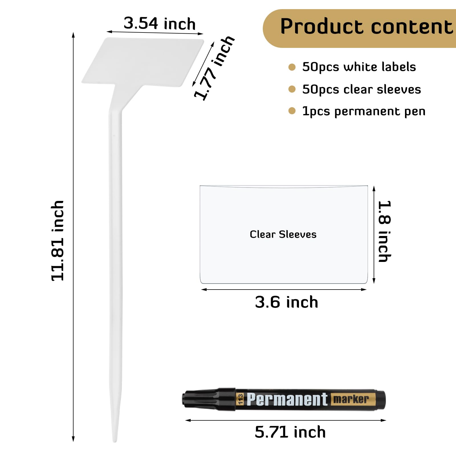 Snapklik.com : 50 Pack Outdoor Plant Label, Large Waterproof Plastic ...