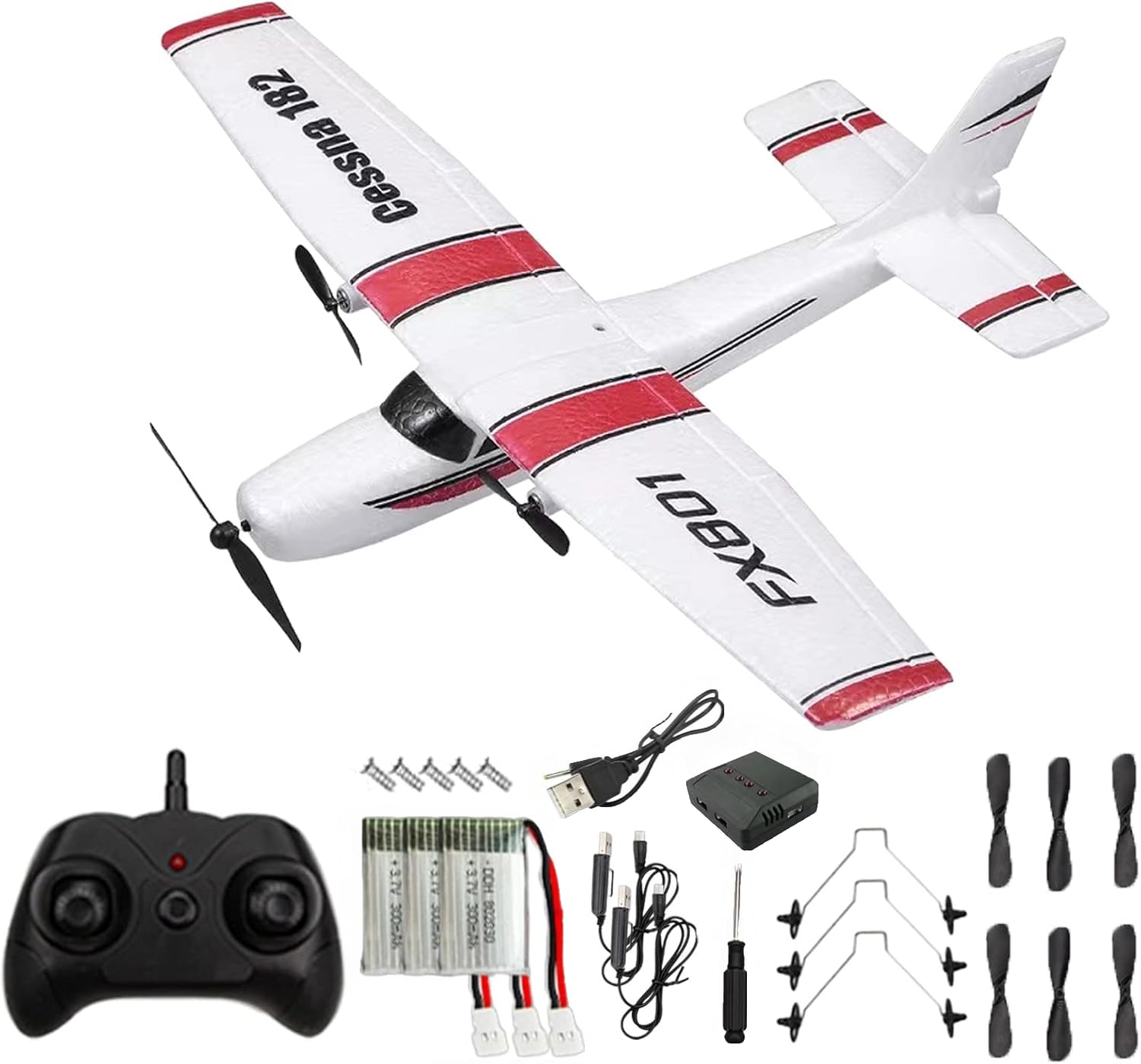 Amazon.com: Ouhgnoh RC Plane 2.4Ghz 2 Channels EPP Foam Remote Control ...