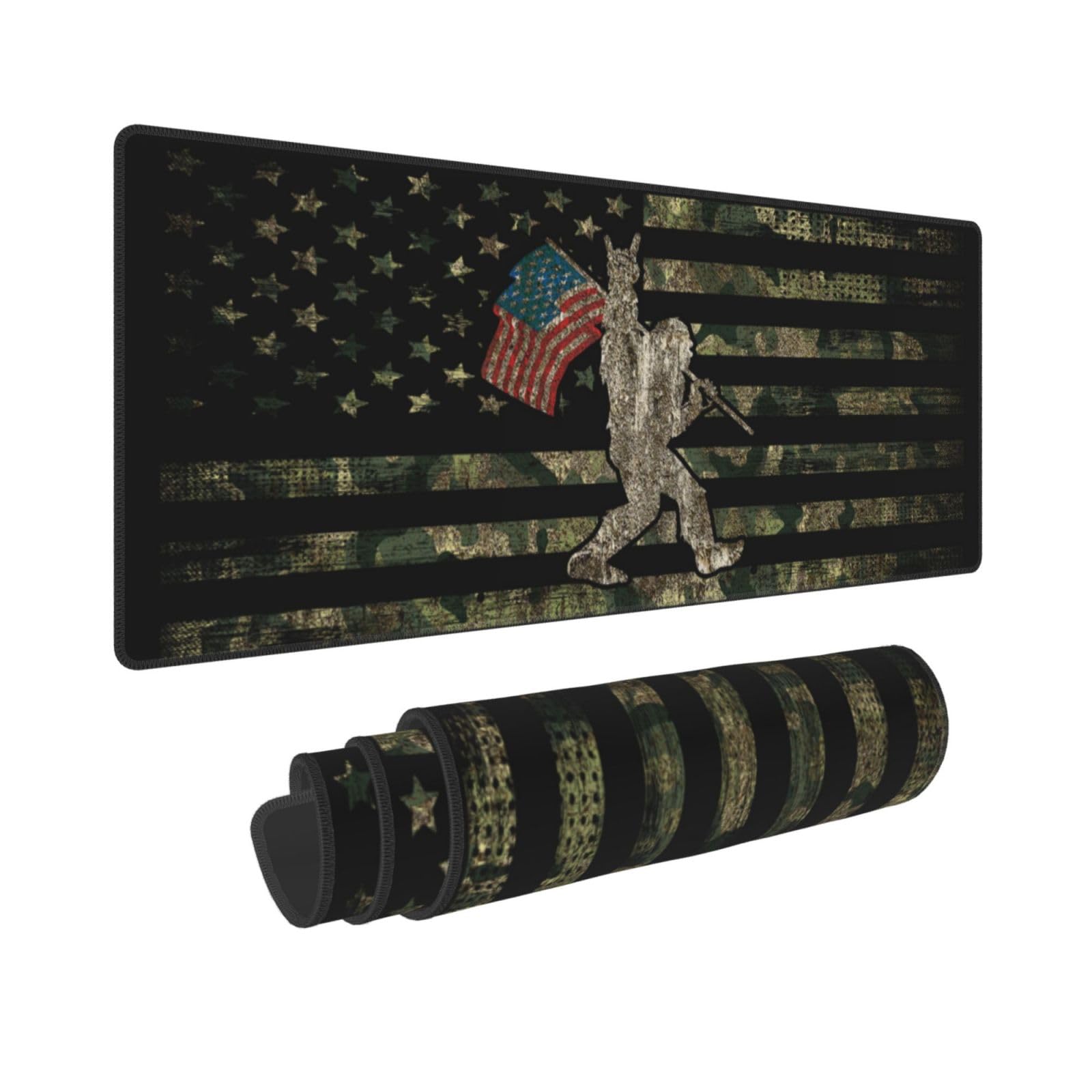 Amazon.com: Camo Camouflage Hunting Bigfoot American Flag Mouse Pad XL ...