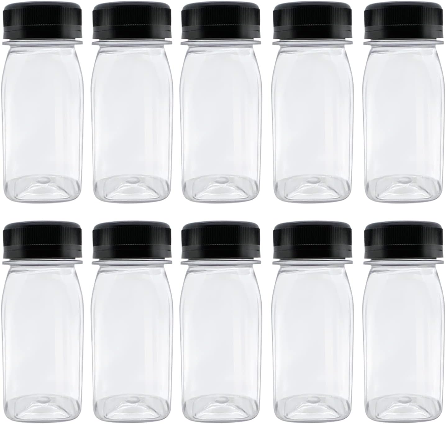 Amazon.com: MYYZMY 10 Pcs 4 Ounce Plastic Juice Bottles, Reusable Bulk ...