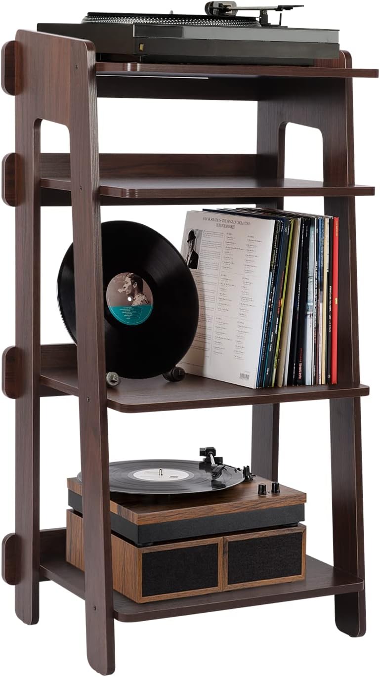 Amazon.com: Darla'Studio 66 Vintage Stained 3 Tier Turntable Stand ...