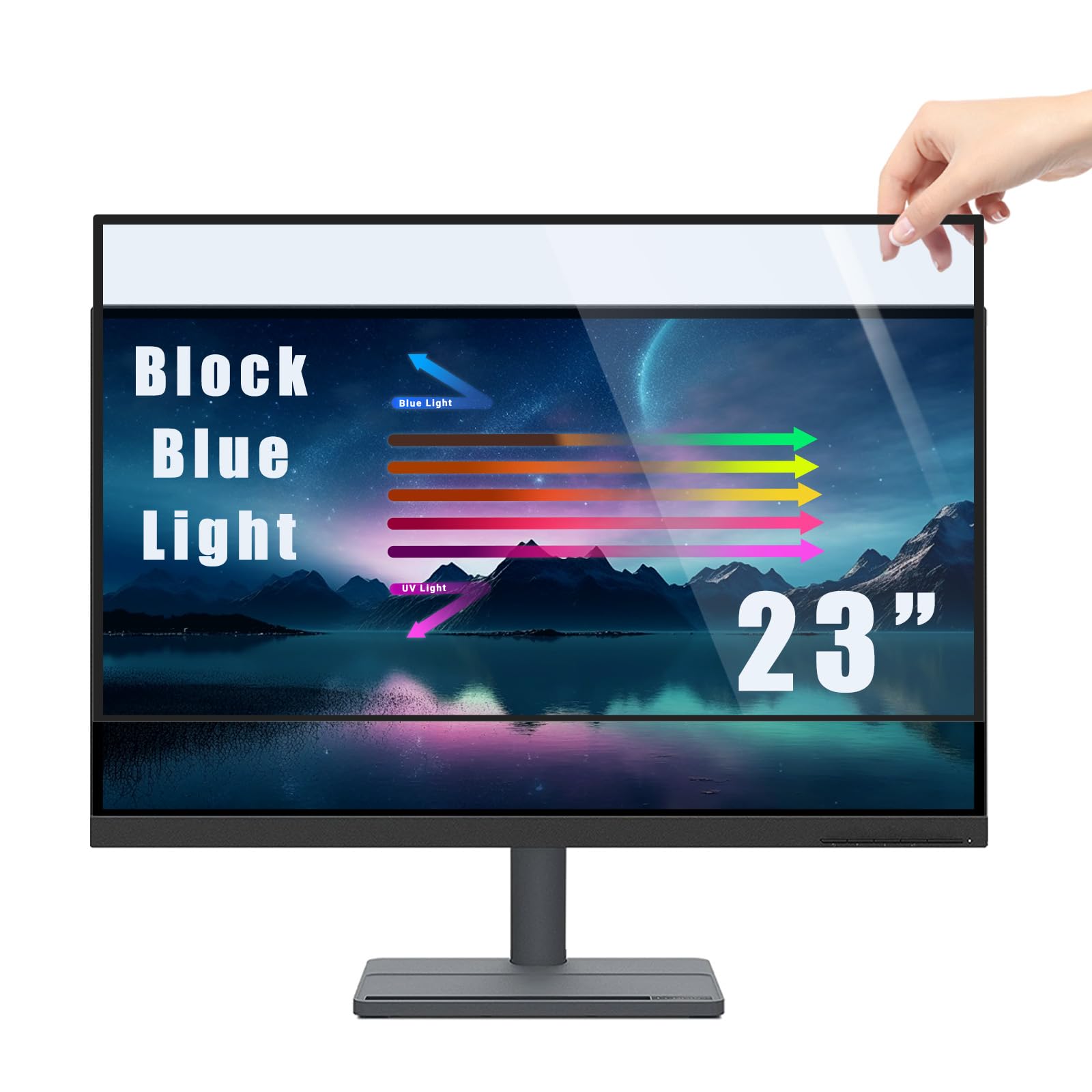 Computer Monitor Blue Light Filter Anti Eye Strain Blue Light Blocking ...