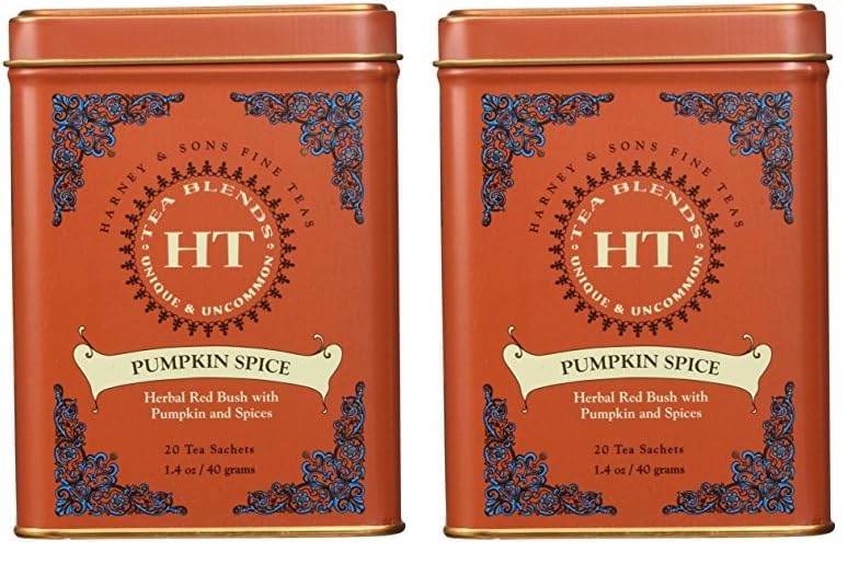 Amazon.com: Harney & Sons Pumpkin Spice Rooibos Tea 20 ct Sachet Tin ...