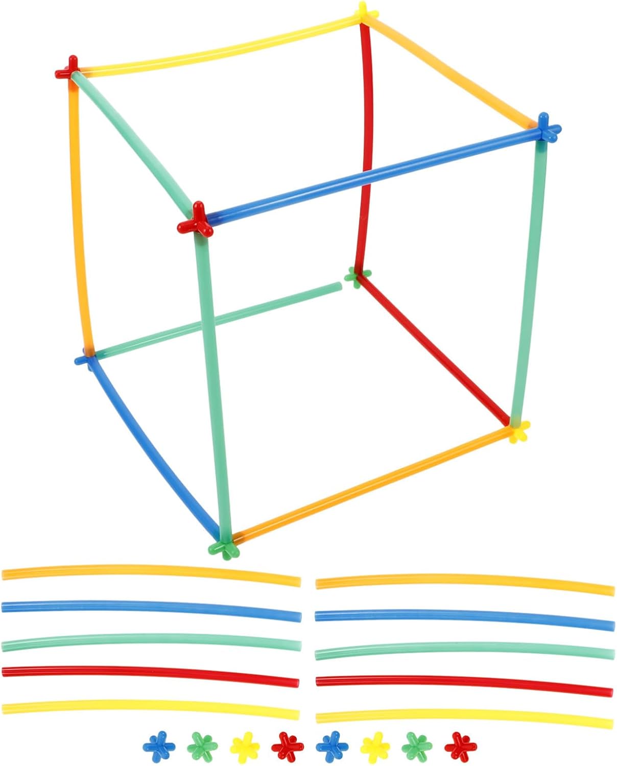 Amazon.com: OHPHCALL 1 Set Building Tinker Plastic Stem Long Straws ...