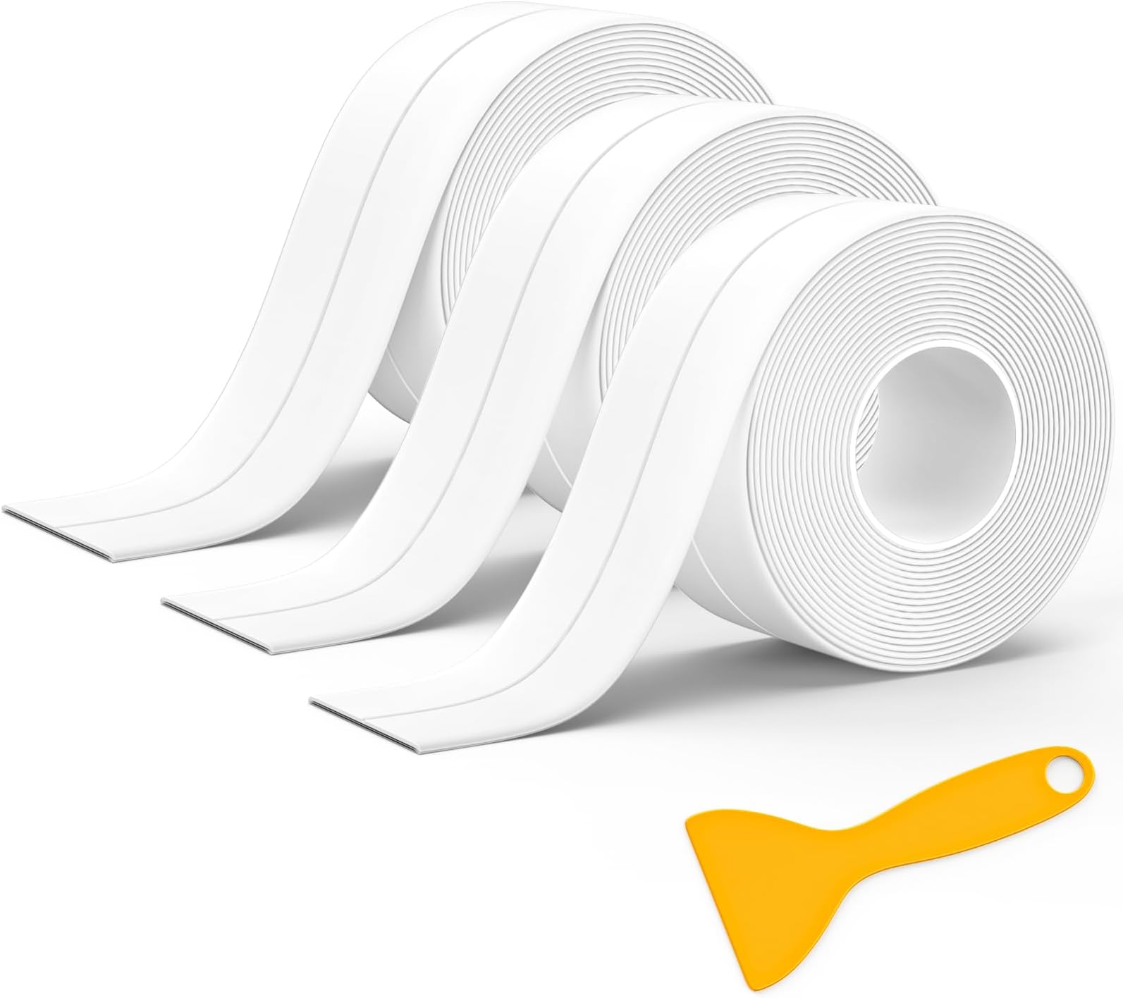 SNAILGARDEN 2 Rolls Bath Sealant Strip, Acrylic Adhesive Caulk Strip ...