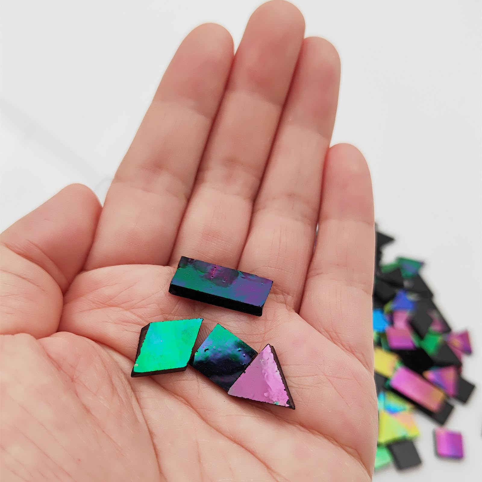 Stained Glass Sheets Mogoko Iridescent Glass Mosaic Tiles For Crafts ...