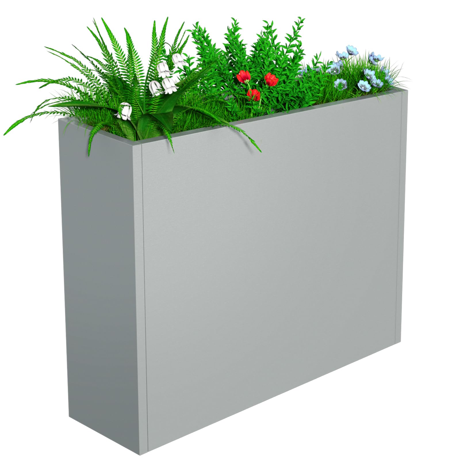 Snapklik.com : NUWJBYE Tall Metal Planter Box, 38" L X 10" W X 30" H ...