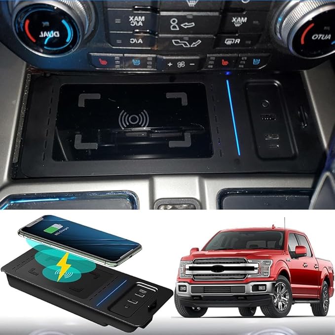 Amazon.com: Singkin Wireless Car Charger for Ford F-150 2015-2023 ...