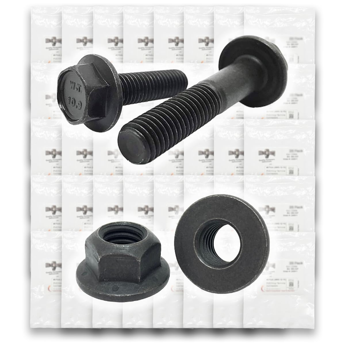 Inch/Metric Flange Frame Bolt Screws & Lock Nut Assortment - 1175 ...
