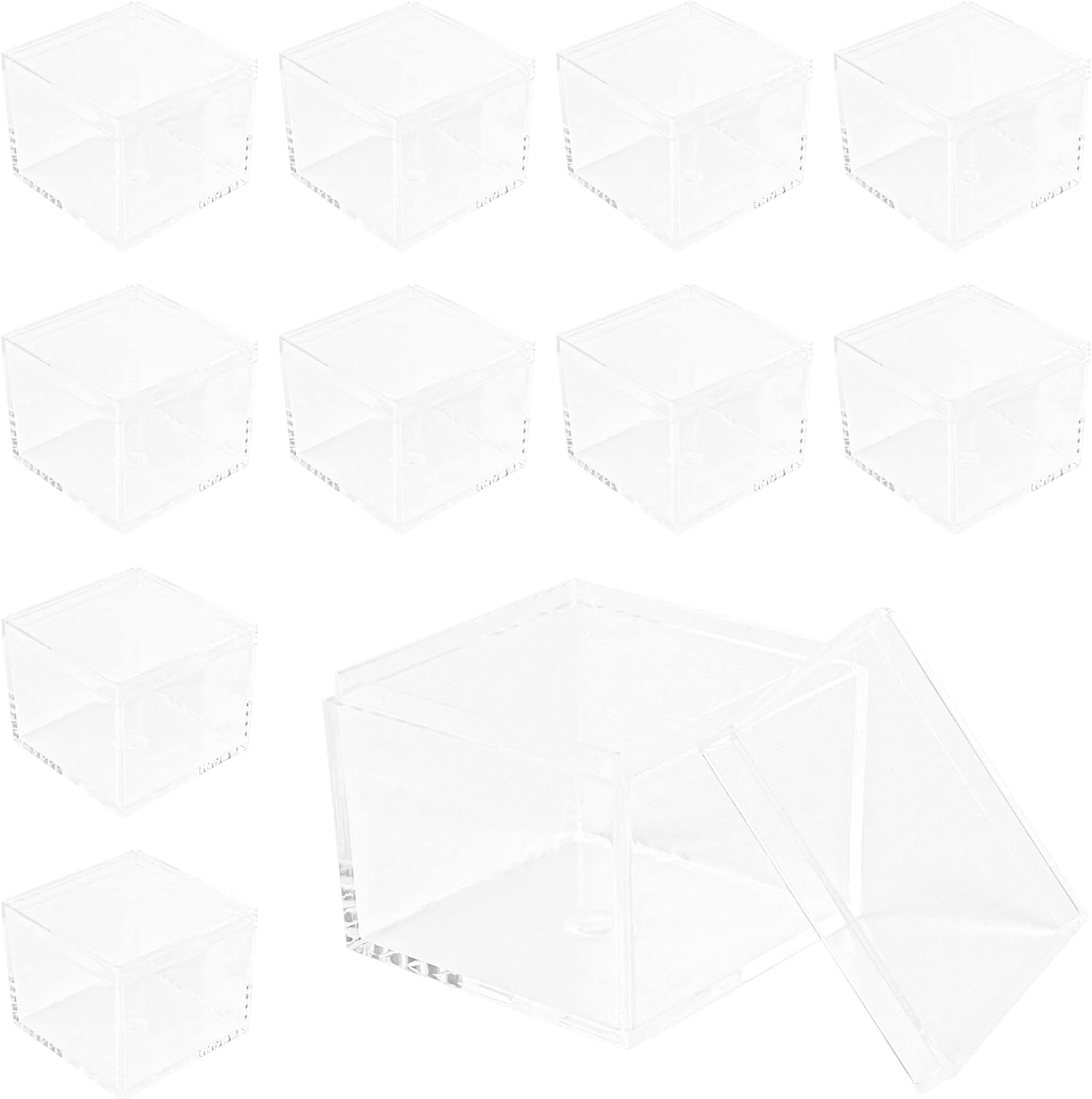 Amazon.com - Framendino, 18 Pack Clear Acrylic Cube Boxes Small Square ...
