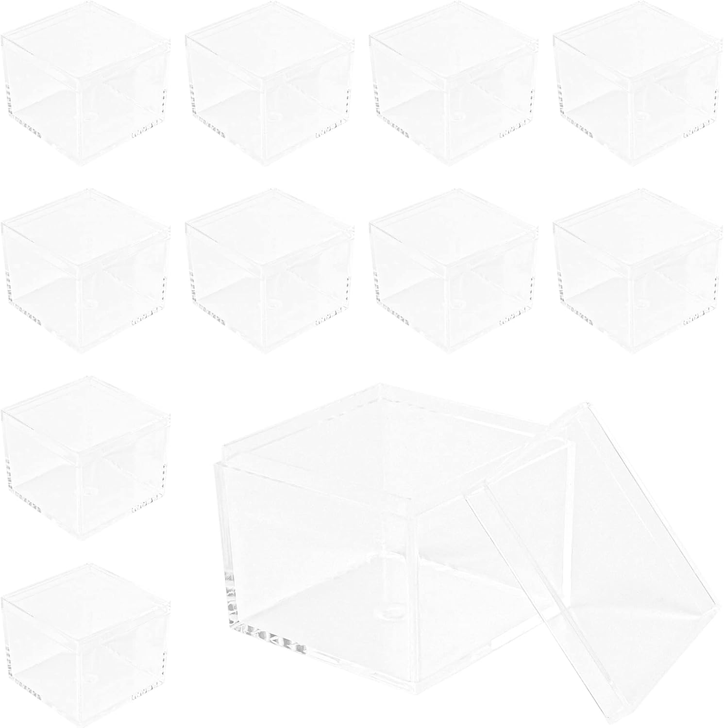 Amazon.com - Framendino, 18 Pack Clear Acrylic Cube Boxes Small Square ...