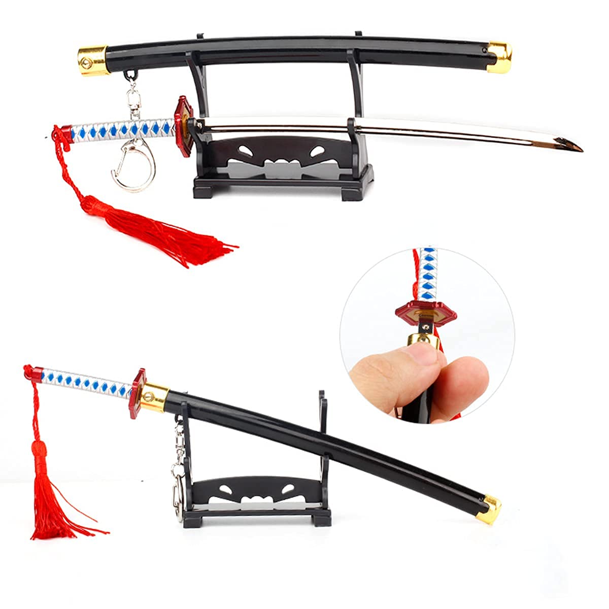 Demon Slayer Sword Mini Katana Keychains Anime Figure Tanjiro For Men ...