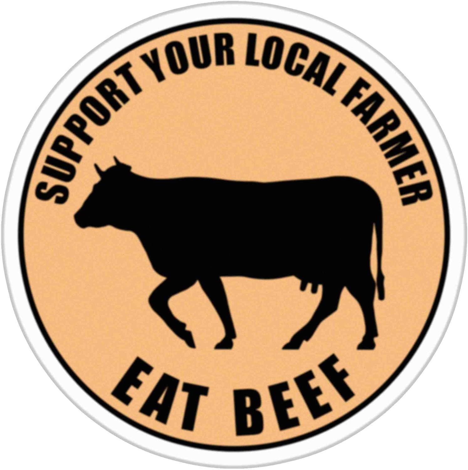 Amazon.com: Farmer Sticker Support Your Local Farmer Eat Beef American ...