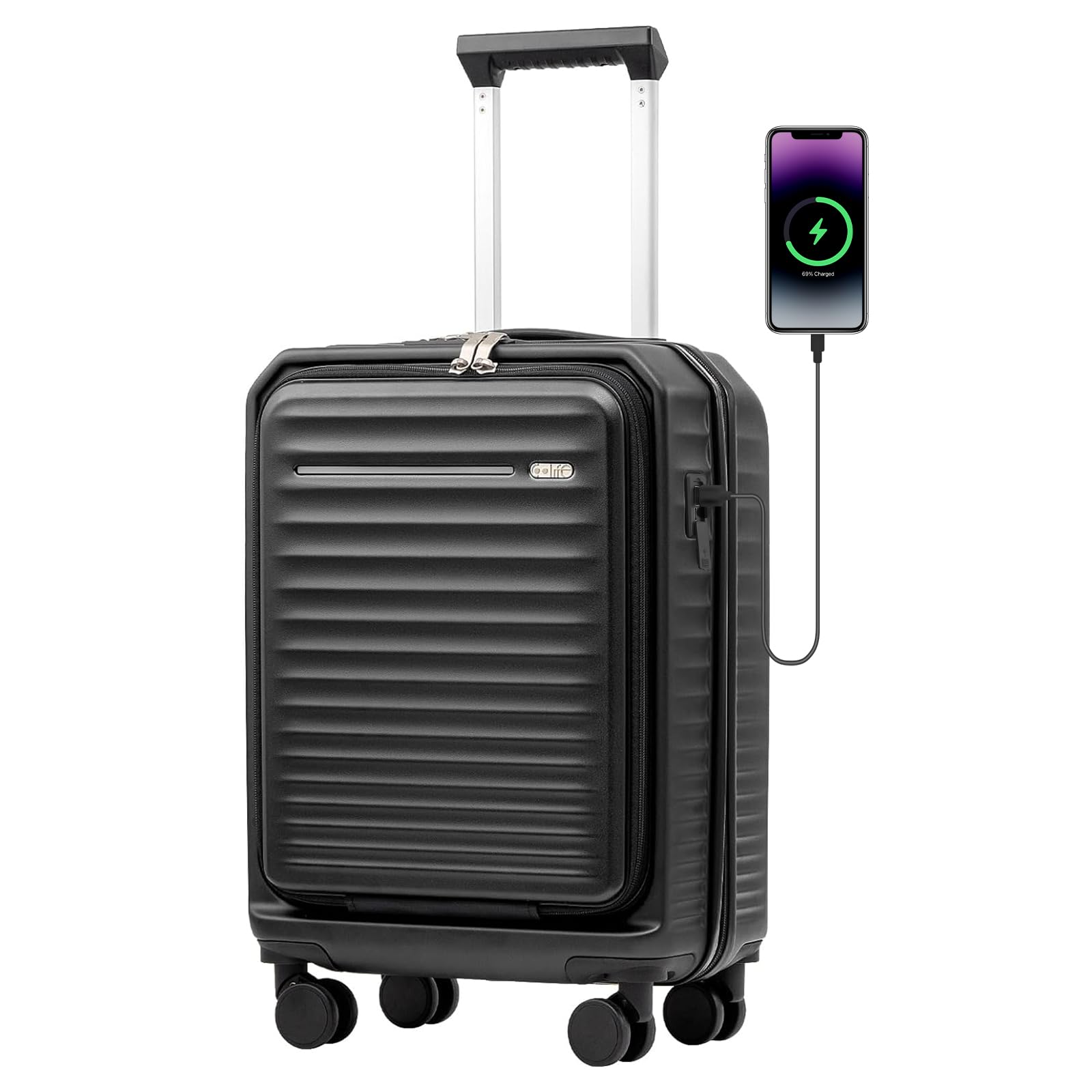 Snapklik.com : Luggage Suitcase Piece Carry On Hardside ABS+PC Spinner ...
