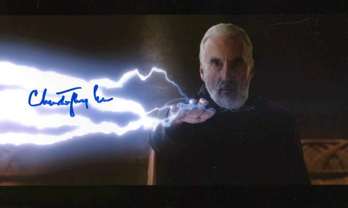 Amazon.com: ACTOR Christopher Lee (+) LORD OF THE RINGS autograph ...