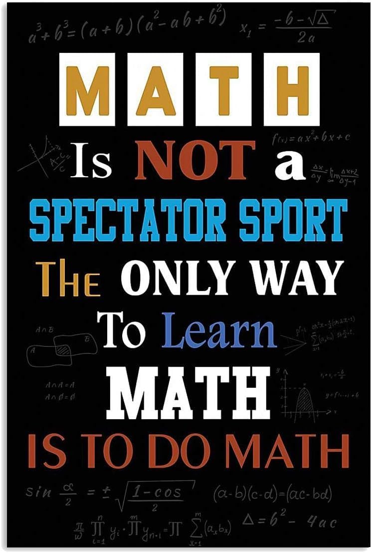 Amazon.com: Youpinnong Mathematics Inspirational Metal Signs The Only ...