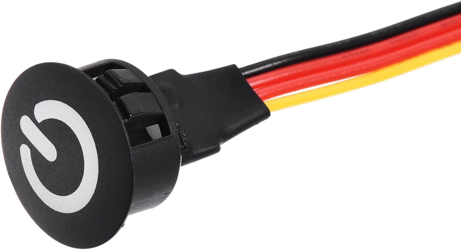 MECCANIXITY DC 12V Touch Dimmer Switch 16mm Diameter Snap-in Mount ...