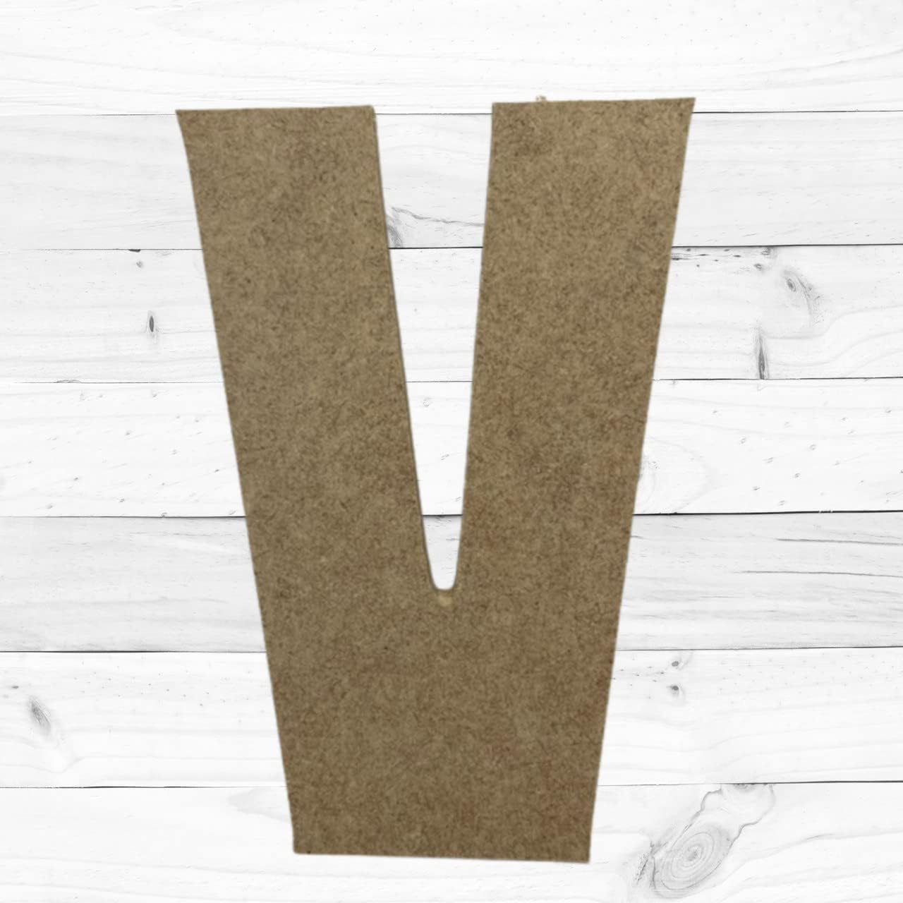 Amazon.com: 10" Wooden Craft Letter V Unfinished, Impact Font, Craft ...