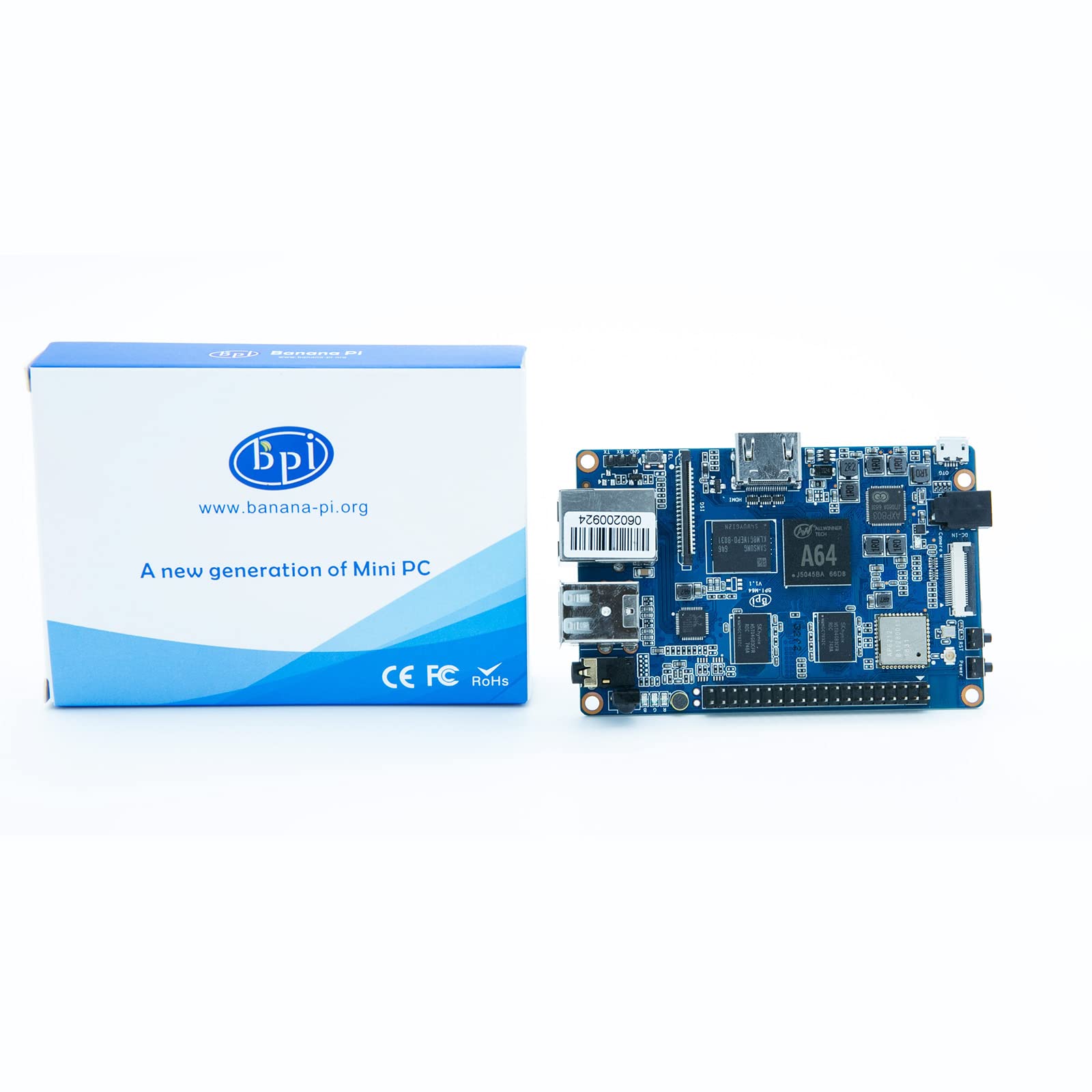 Waypondevbanana Pi Bpi M64 Allwinner A64 Quad Core Single Board ...