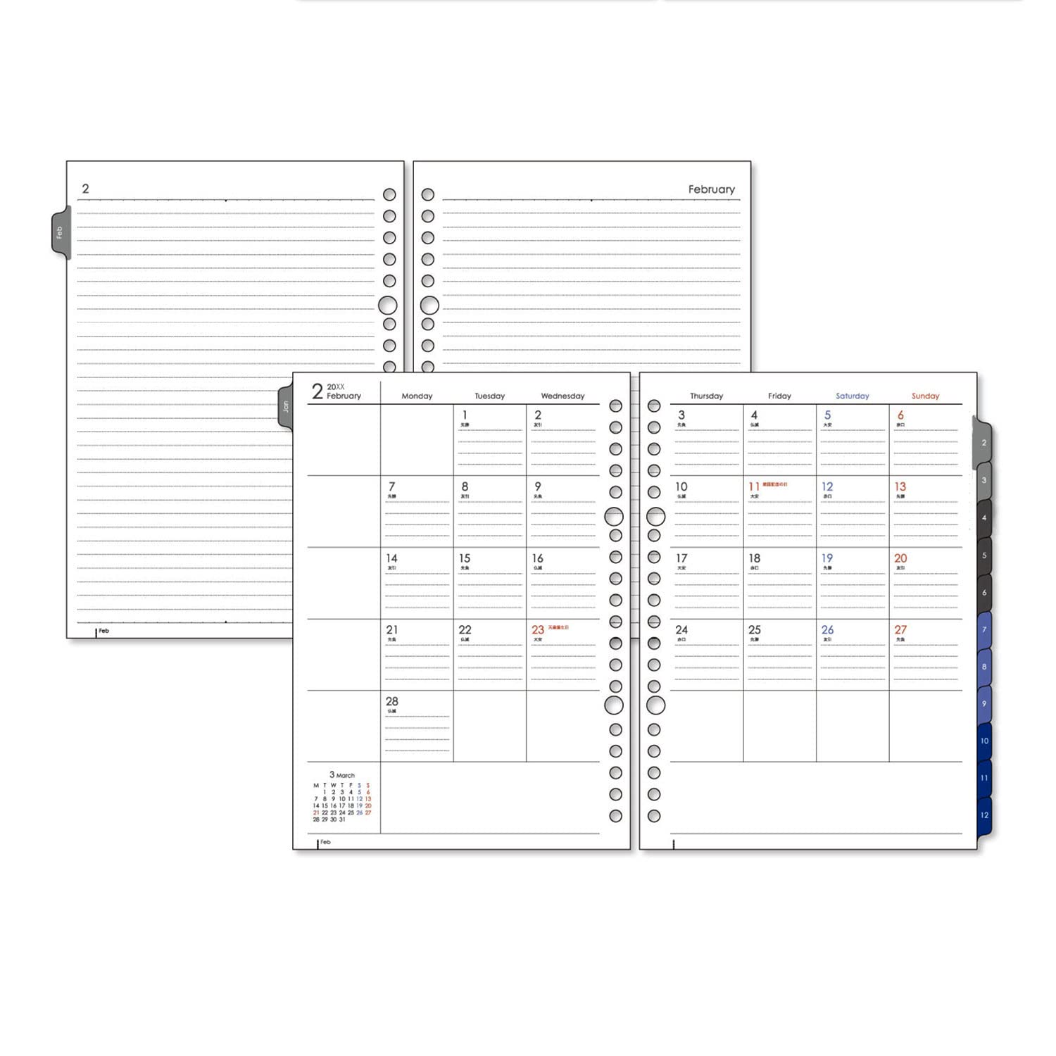 Snapklik.com : Maruman LD283-24 Notebook, Refill, 2024, A5, Loose Leaf ...