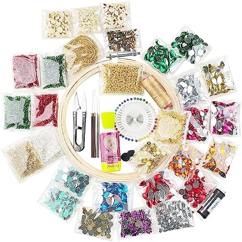 Qroof Aari Work,Maggam Work Materials Kit, Kundan Delica And Aari ...