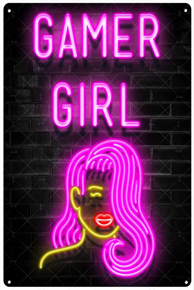 Amazon.com : Creative Vintage Game Tin Signs with Neon Effect - Game ...