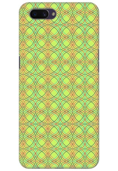 Yellow Abstract Twirls Printed Back Cover Phone Case for Oppo A3s Back ...