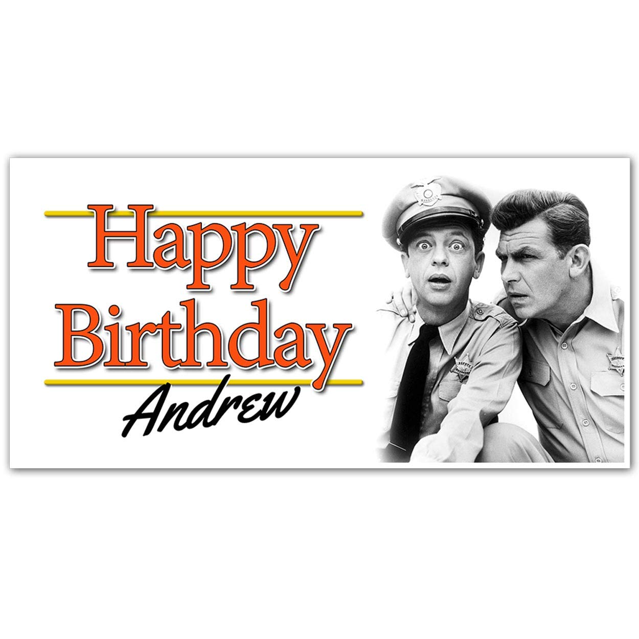 Amazon.com: The Andy Griffith Show Birthday Banner Custom Party ...