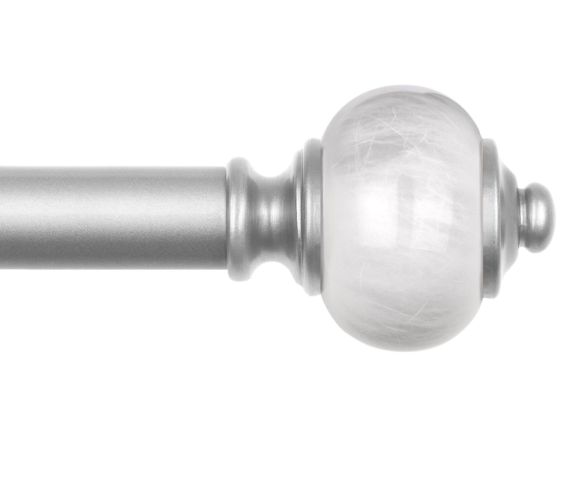 Amazon.com: KAMANINA Silver Curtain Rod for Windows 72 to 144 Inch(6 ...