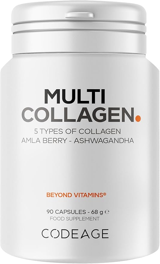 Codeage Multi Collagen Peptides Capsules, Types I, II, III, V & X, Grass-Fed & Hydrolyzed Bovine ...