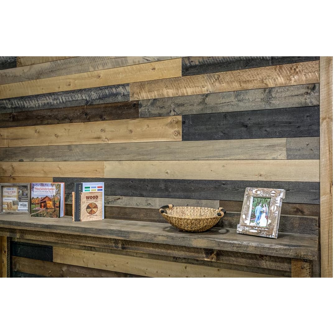 Rustic Wood Panels for Wall, Weathered Reclaimed Barn Planks, All ...