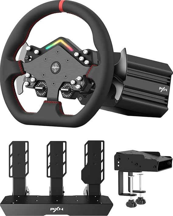 PXN V12 Lite Direct Drive Racing Wheel with 6Nm Force Feedback Alloy ...
