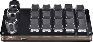 Amazon.co.jp: Macro Mechanical Keyboard 15 Keys Mini Keyboard 3 Knobs ...