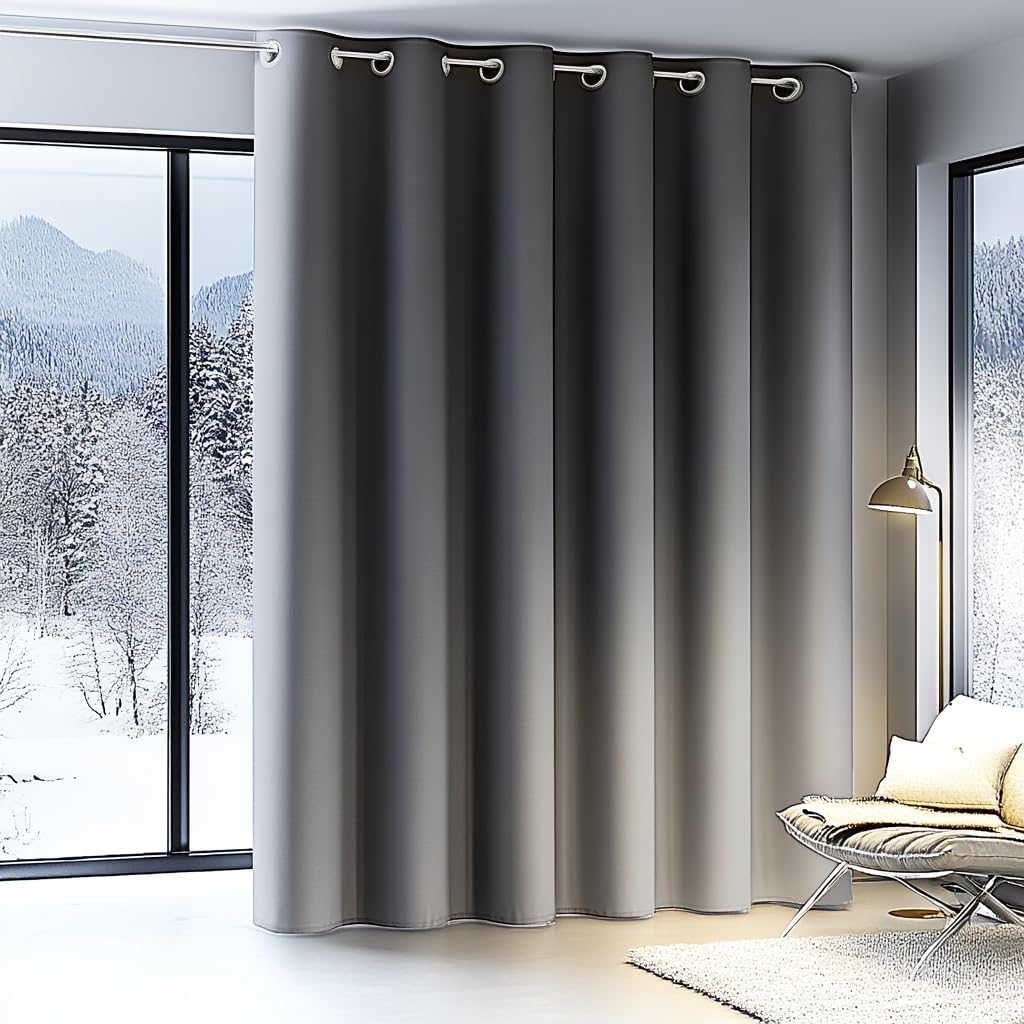 PANOVOUS Thick Blackout Room Divider Curtain – Thermal Insulated ...