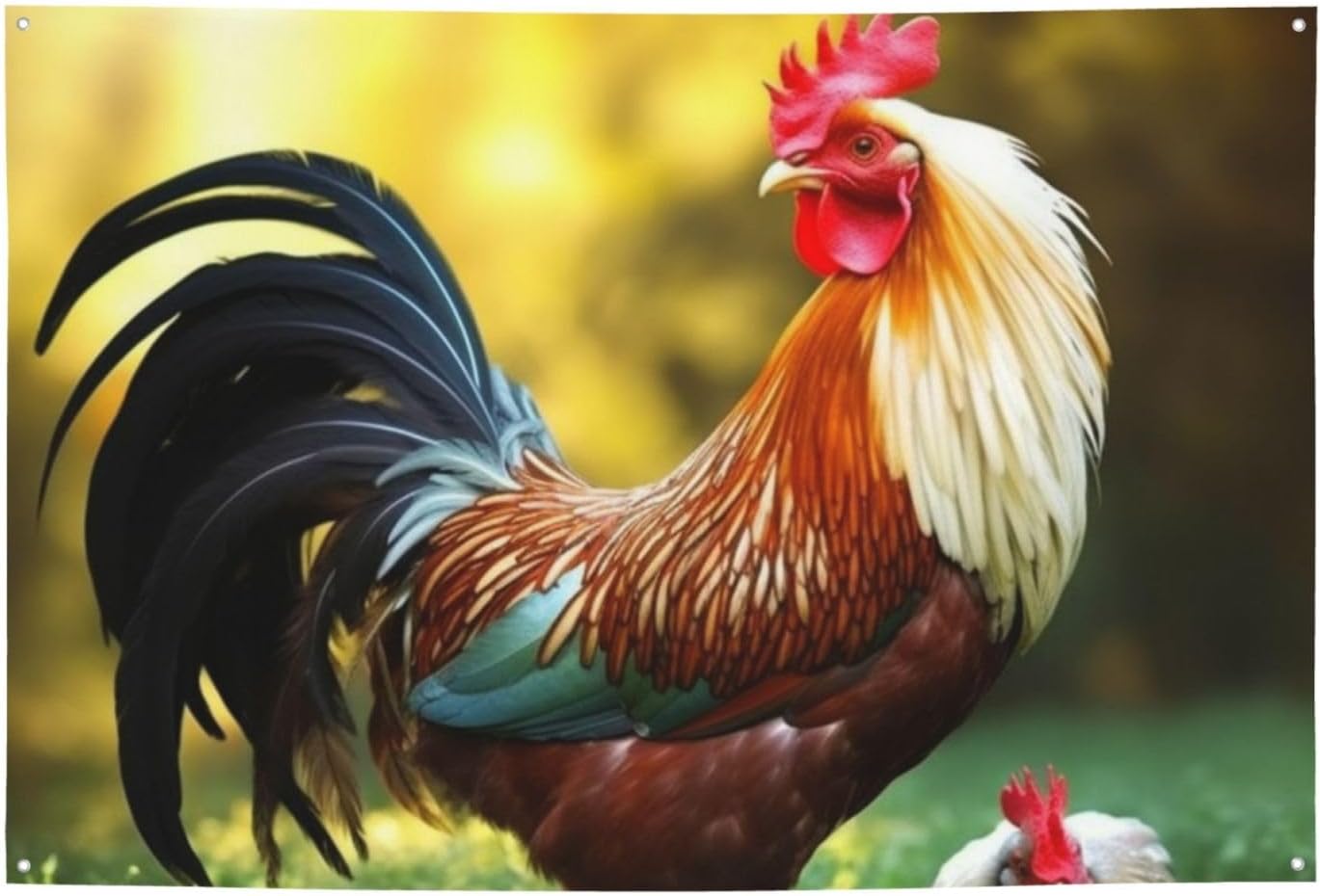 Amazon.com: NONHAI Beautiful Rooster Hen Banner Party Decor Backdrop ...