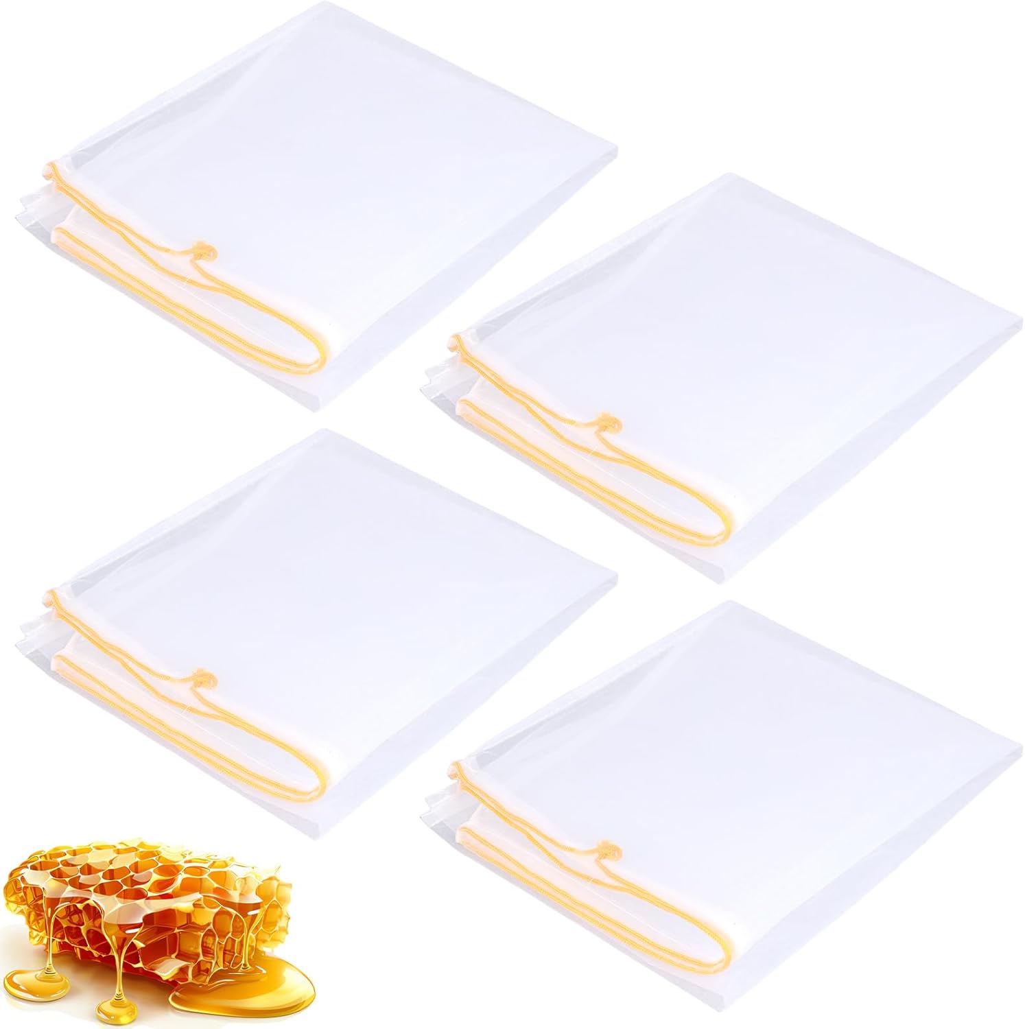 Amazon.com : PEUTIER 4pcs Honey Filter Bag, 22.64x18.11 Inch Fine Mesh ...